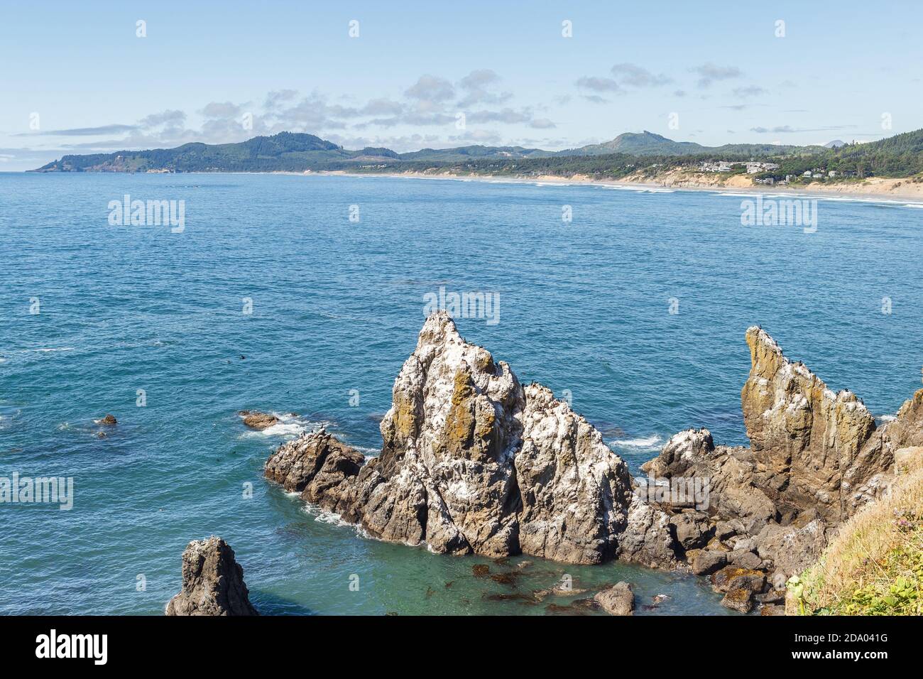 Oregon Coast landscape with Cliffs, Pacific Ocean Coastline, USA Stock ...