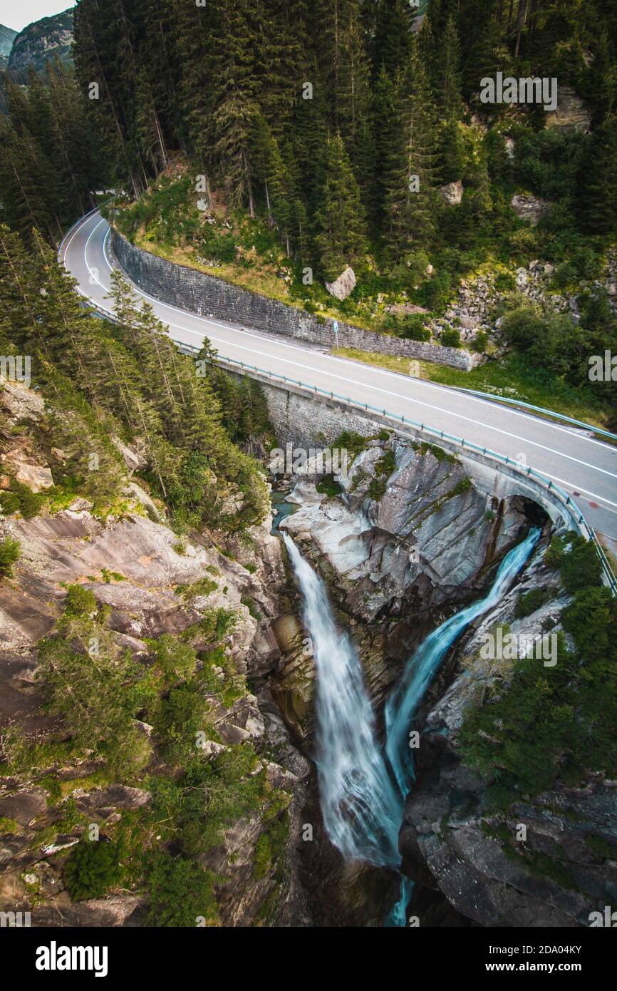 view from Handeckfall bridge in the Switzerland Stock Photo - Alamy