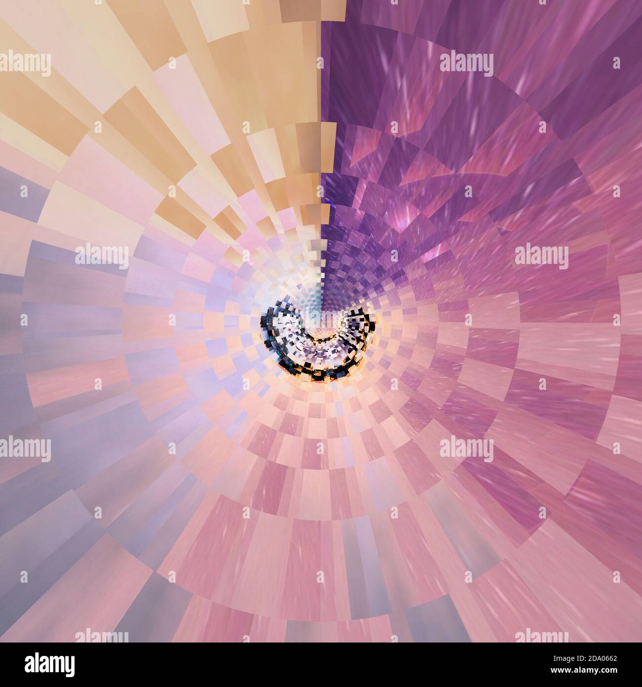 Illustration of abstract designs colored in pink, purple and blue Stock ...