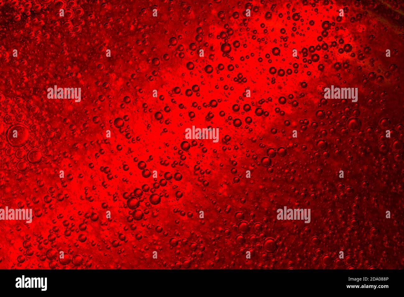 Light beam rays through three dimensional red fluid with transparent ...