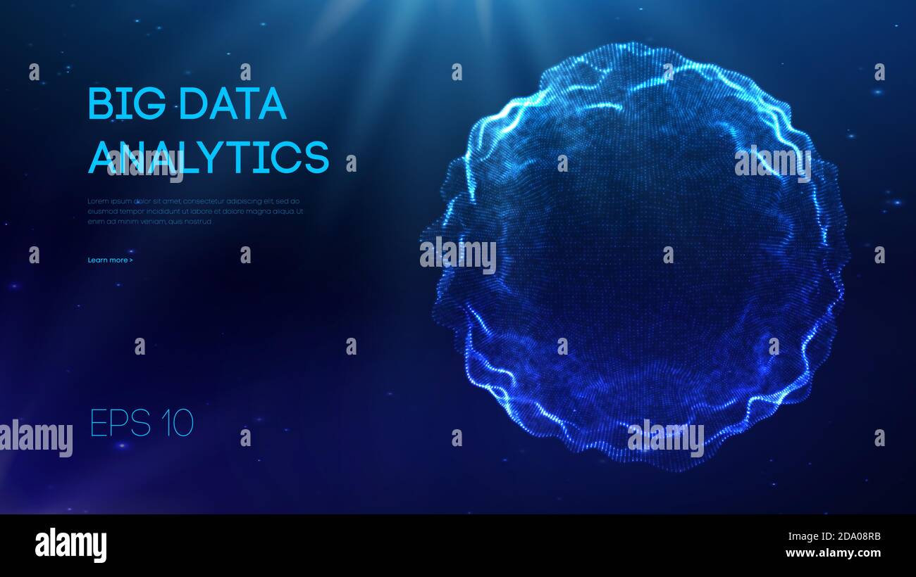 Big data analytics vector. Future technology concept. Web design ...