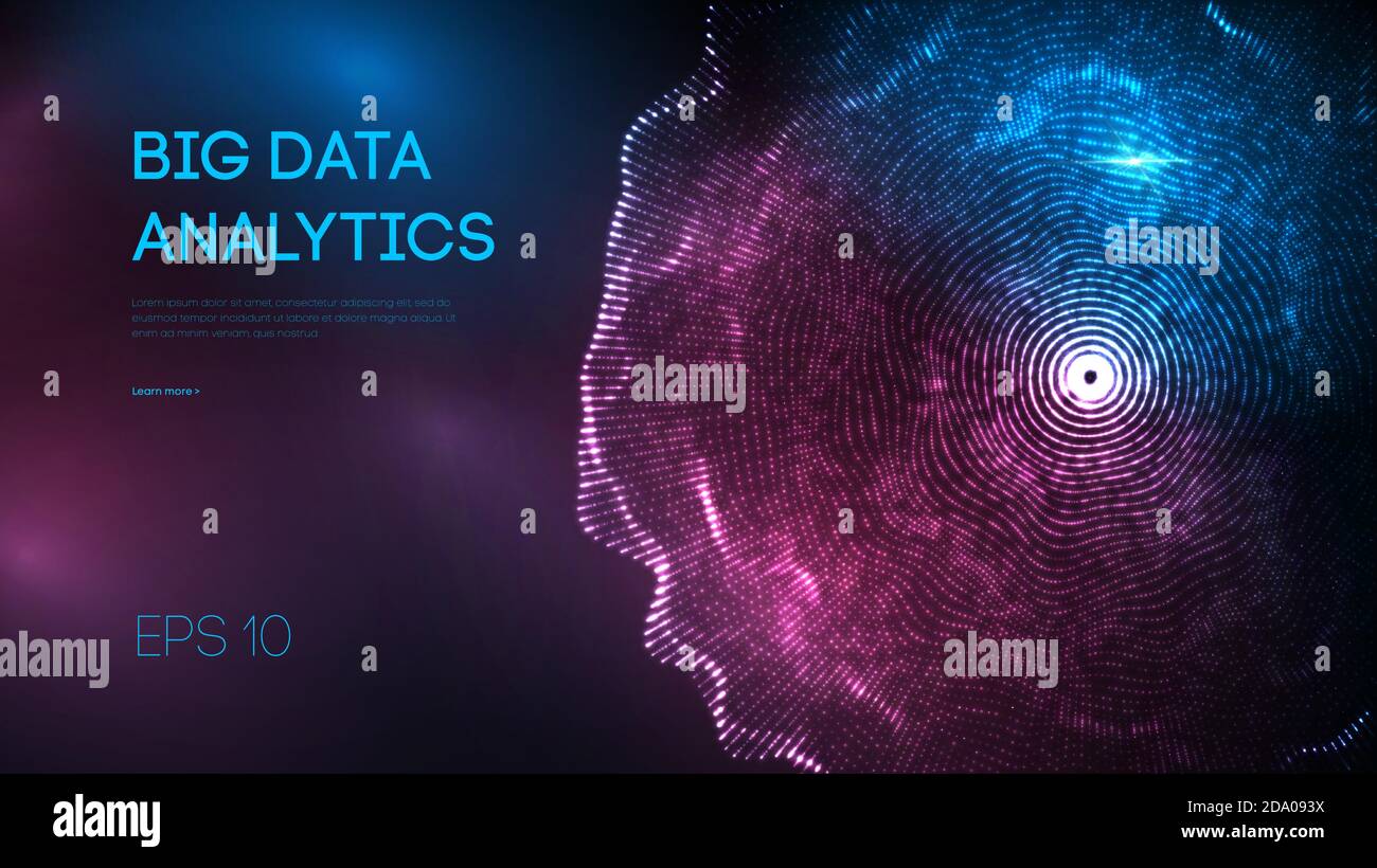 Big data analytics vector. Future technology concept. Web design ...