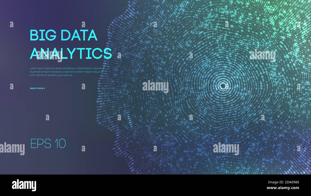 Big data analytics vector. Future technology concept. Web design. Digital data visualization ...