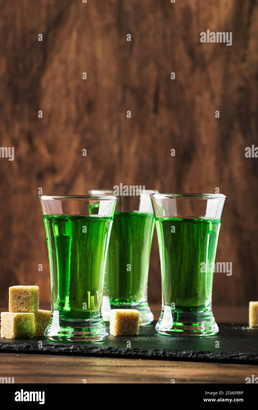 Absinthe - strong alcoholic drink, green bitter wormwood tincture in ...