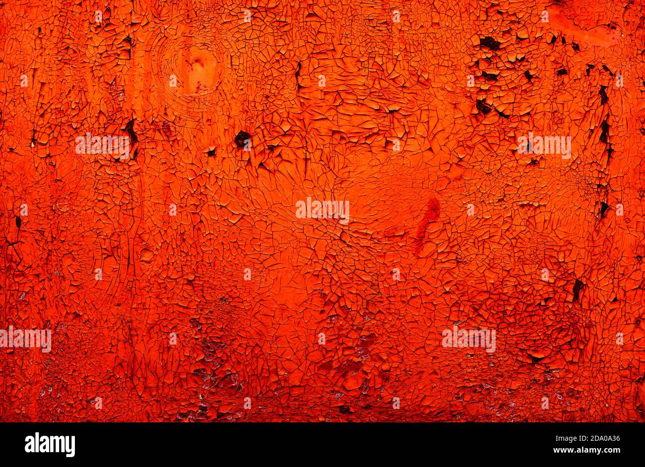 Iron texture or background with rusty peeling red paint. High contrast ...