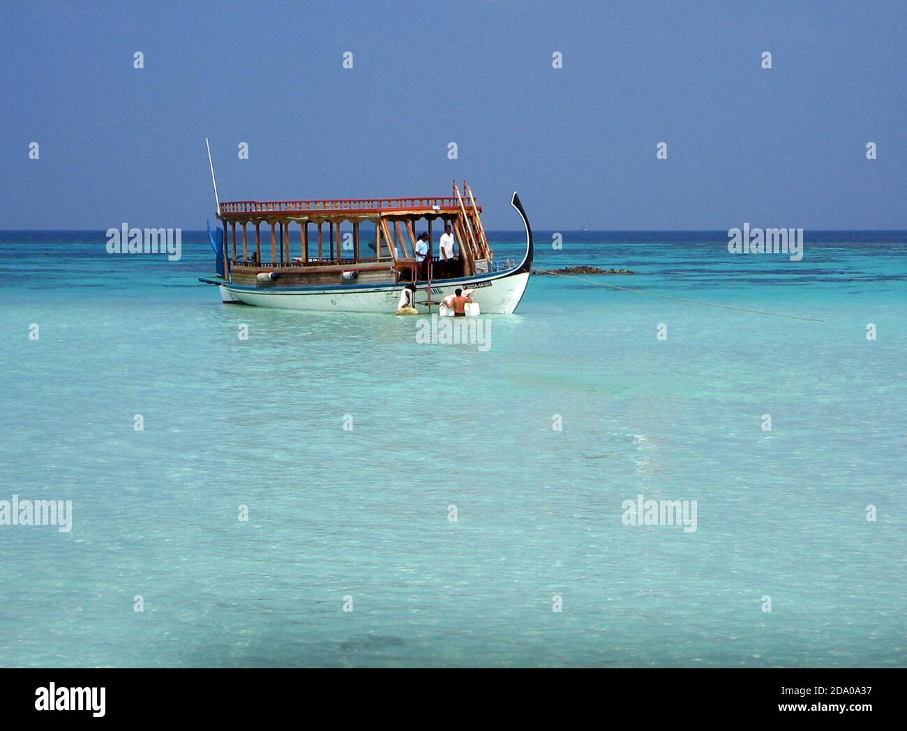 Maldives Islands: boat for tourist transport Stock Photo - Alamy
