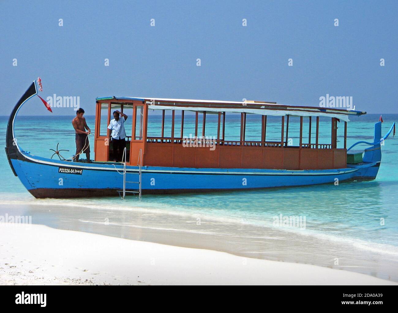 Maldives Islands: boat for tourist transport Stock Photo - Alamy