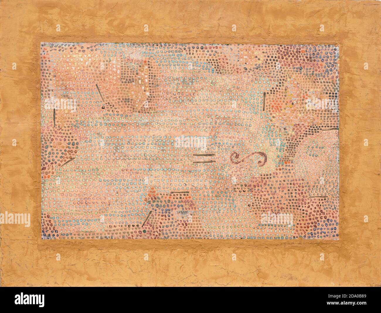 Paul Klee - Equals Infinity. High resolution art. 1932. Oil on canvas mounted on wood Stock ...
