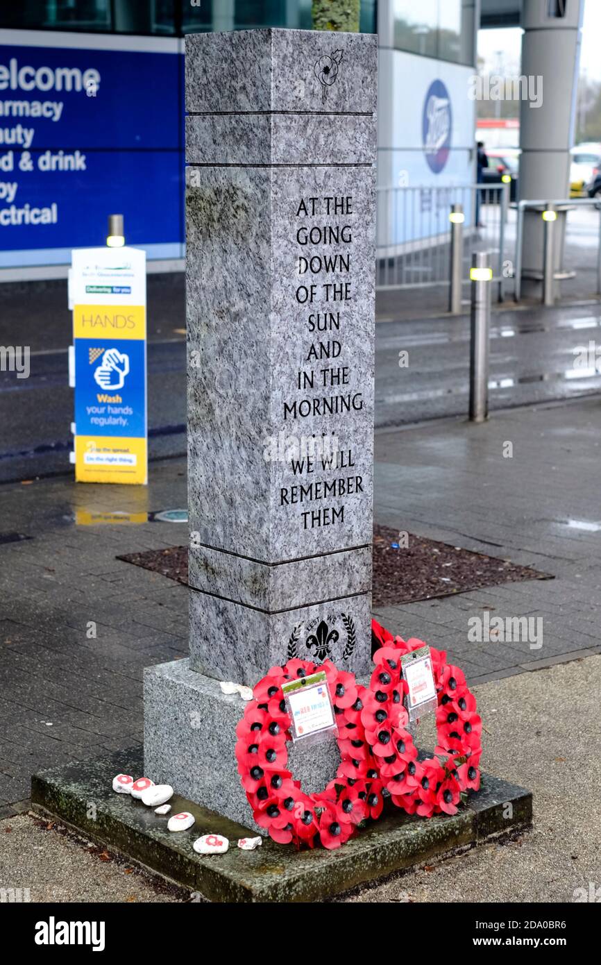 Remembrance and poppy day in Bradley Stoke, South Gloucestershire UK ...
