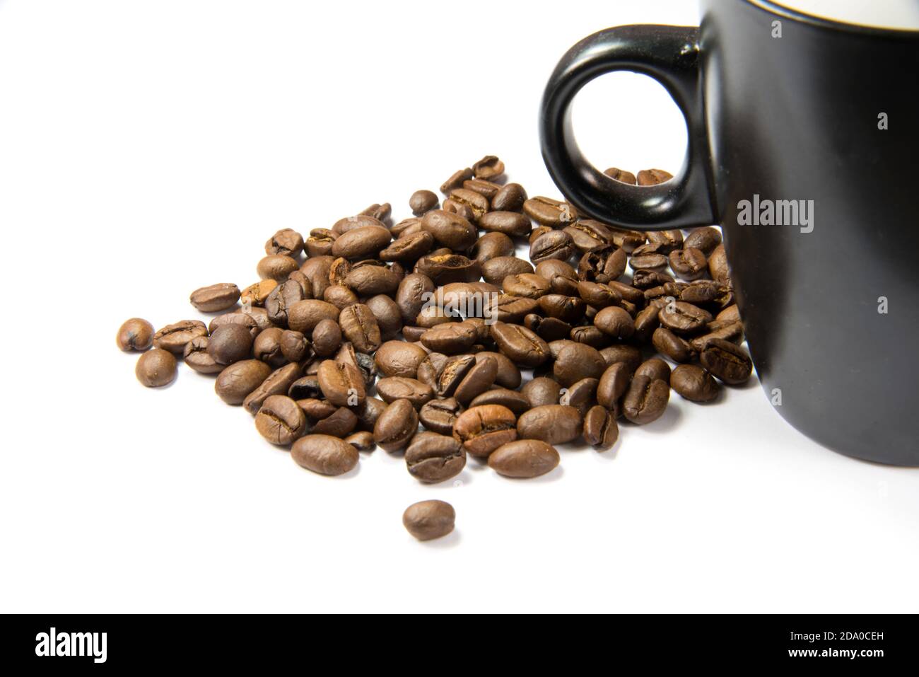 Coffee beans on a white background Stock Photo - Alamy