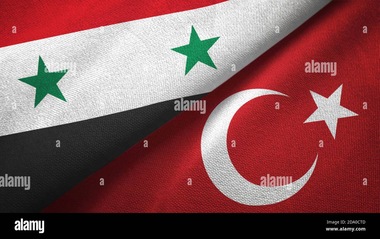 Syria vs turkey flags hi-res stock photography and images - Alamy