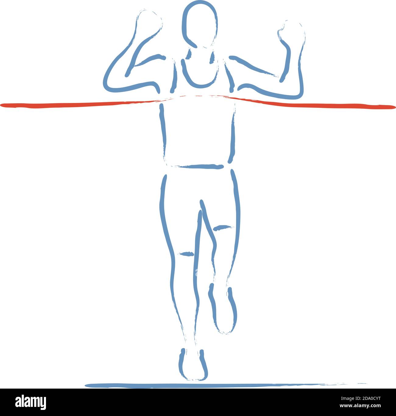 Sprinter crossing finish line hi-res stock photography and images - Alamy