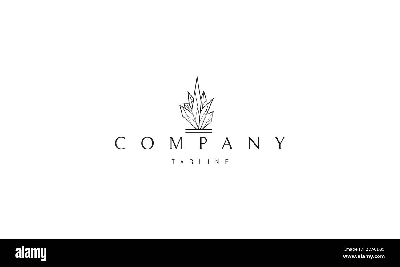 Vector logo on which an abstract image of crystals in the form of a ...