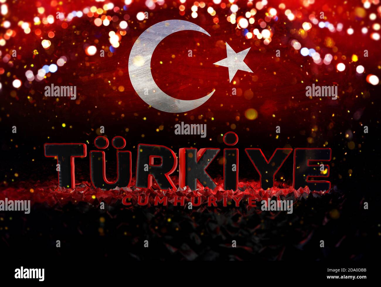Turkey and Turkish Flag important days Stock Photo - Alamy