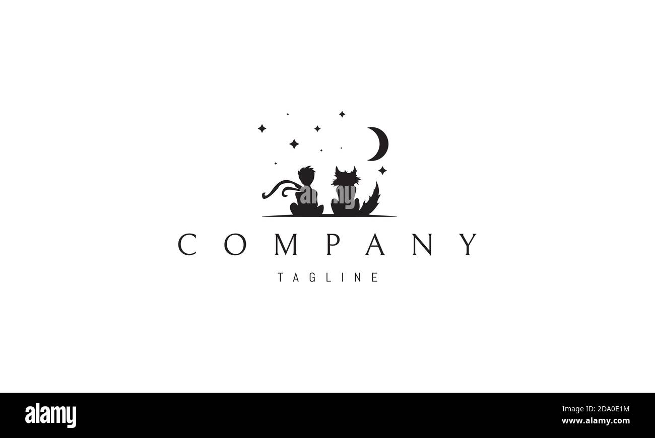 Vector logo on which an abstract image of a little prince with a fox ...