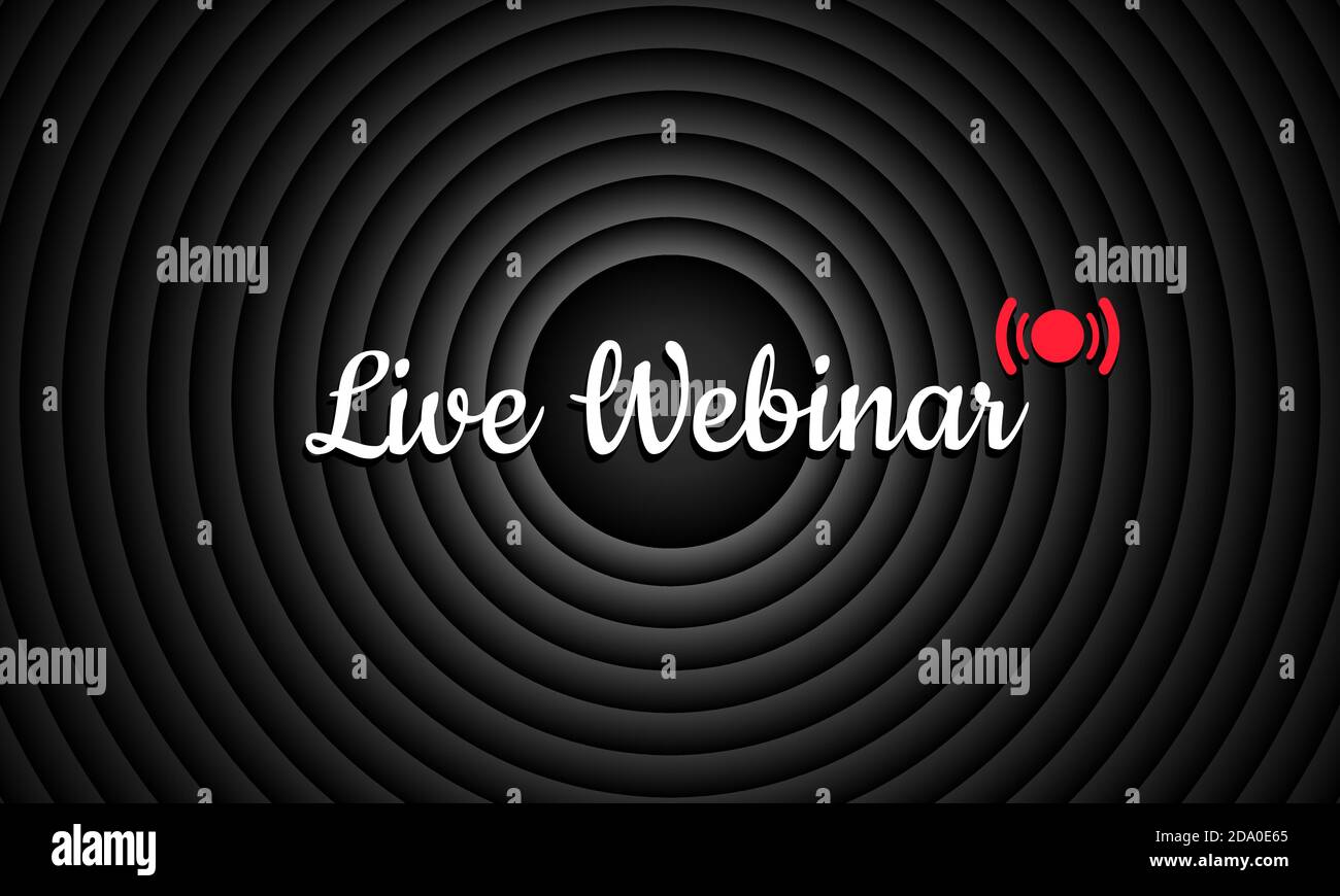 Live webinar. Interface design element for webinar, online course ...
