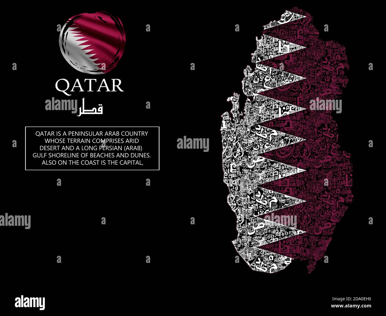 Map of qatar atlas hi-res stock photography and images - Alamy