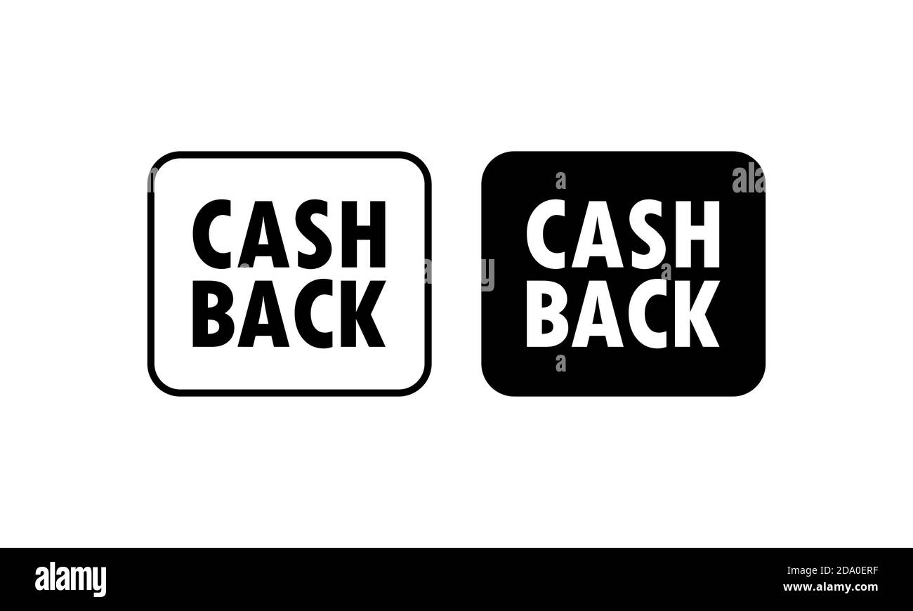 Cash back service icon in black. Return of money symbol. Vector on ...