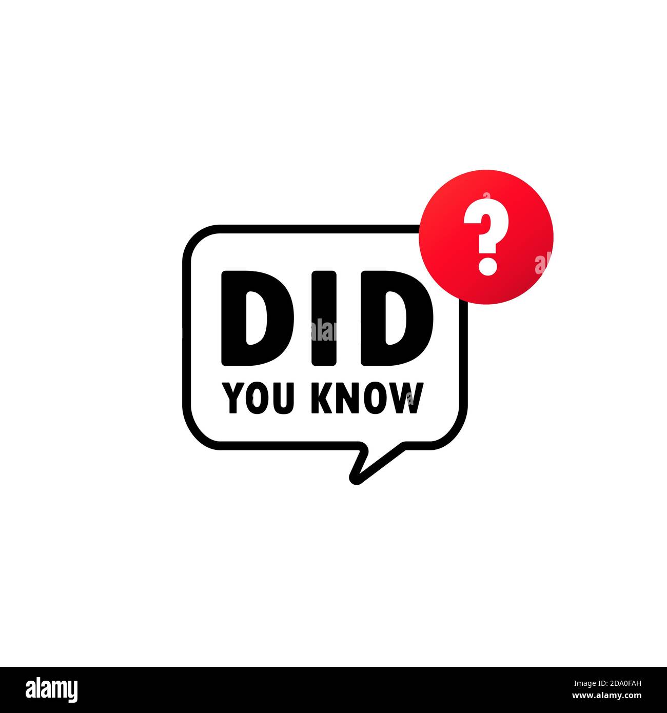 Did you know icon set. Vector on isolated white background. EPS 10 ...