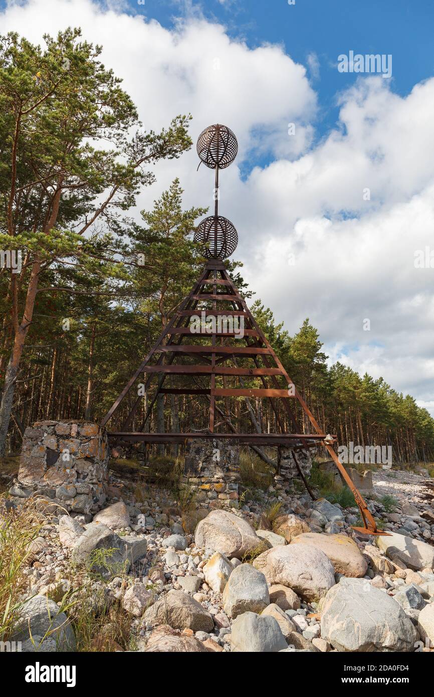 Abandoned soviet military antenna on Aegna island, Estonia Stock Photo ...