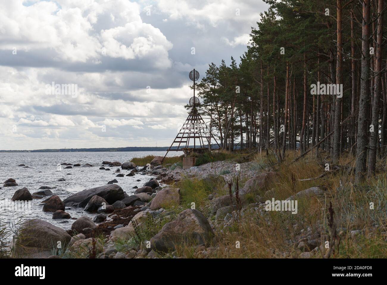 Abandoned soviet military antenna on Aegna island, Estonia Stock Photo ...