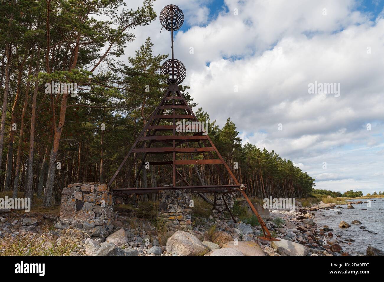 Abandoned soviet military antenna on Aegna island, Estonia Stock Photo ...