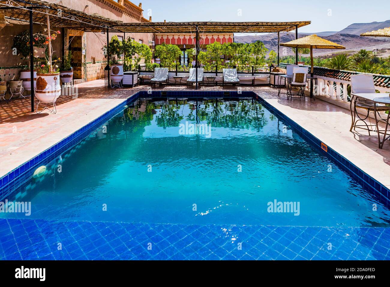 Swimming pool on the terrace of the Hotel - Hostel "Oasis de Fint ...