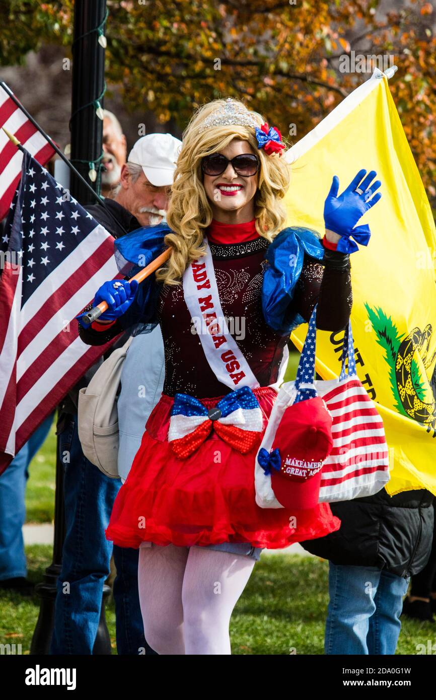 Lady MAGA, a pro Trump drag queen takes part during a "stop the steal ...