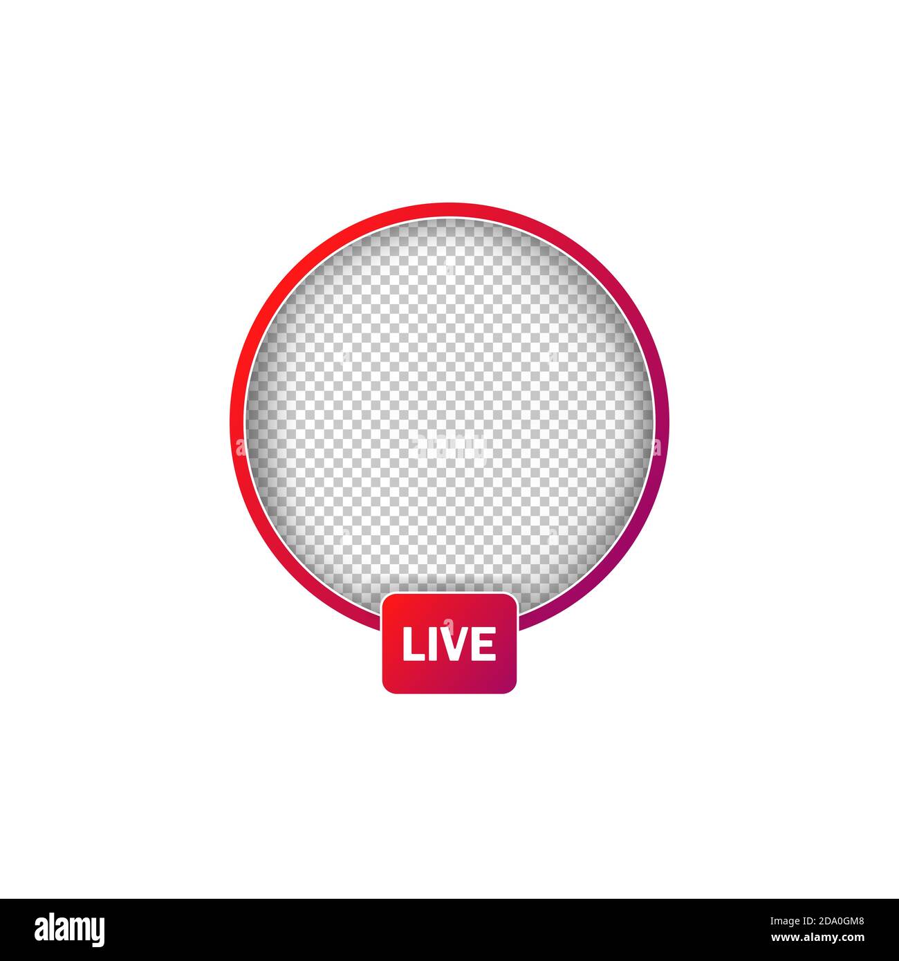 Live video streaming sign. Social media user. Vector on isolated white ...
