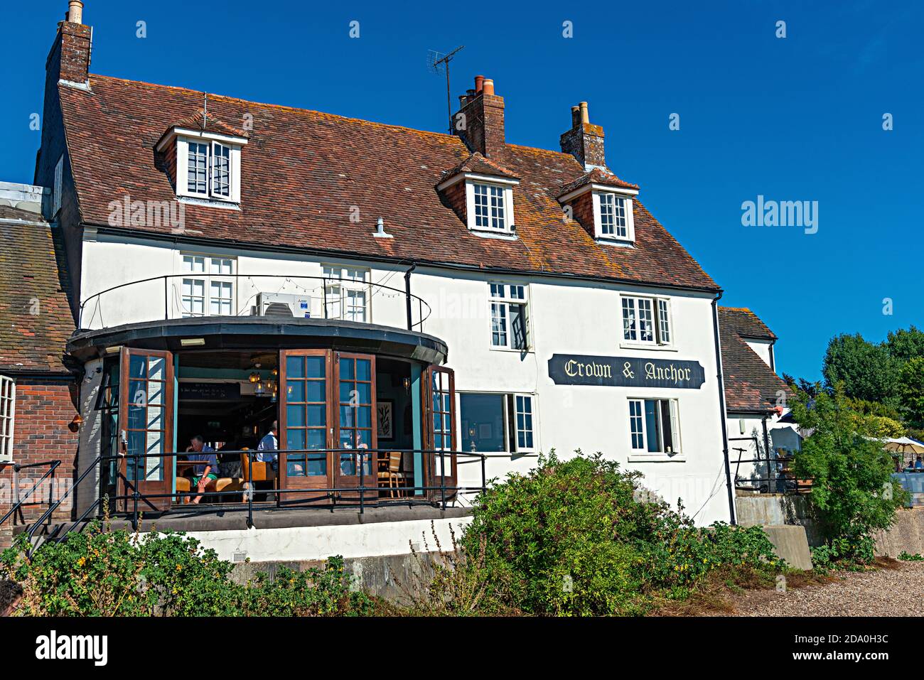 The 16th century Crown and Anchor public house and restaurant which ...