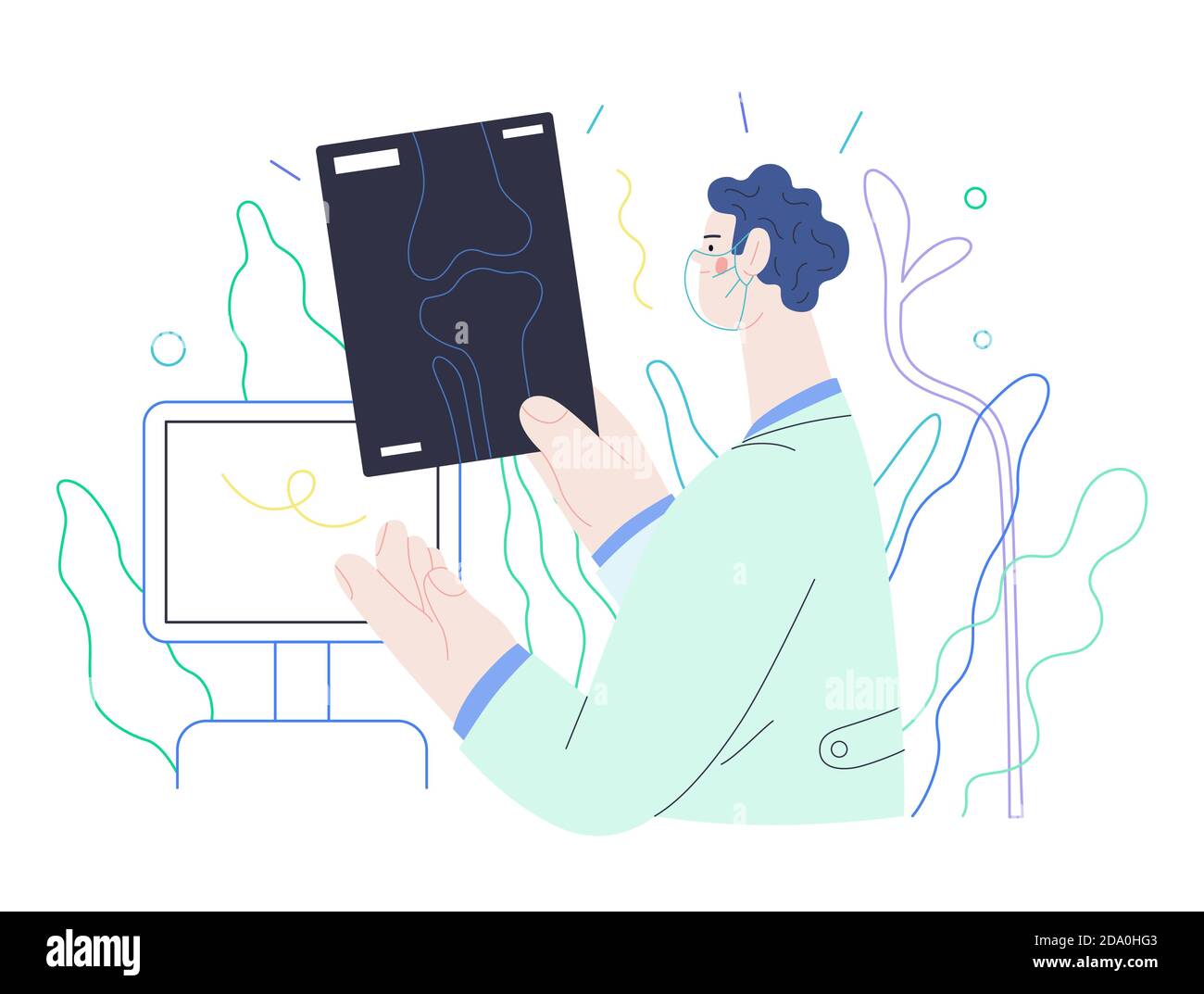 Digital x ray machine Stock Vector Images - Alamy