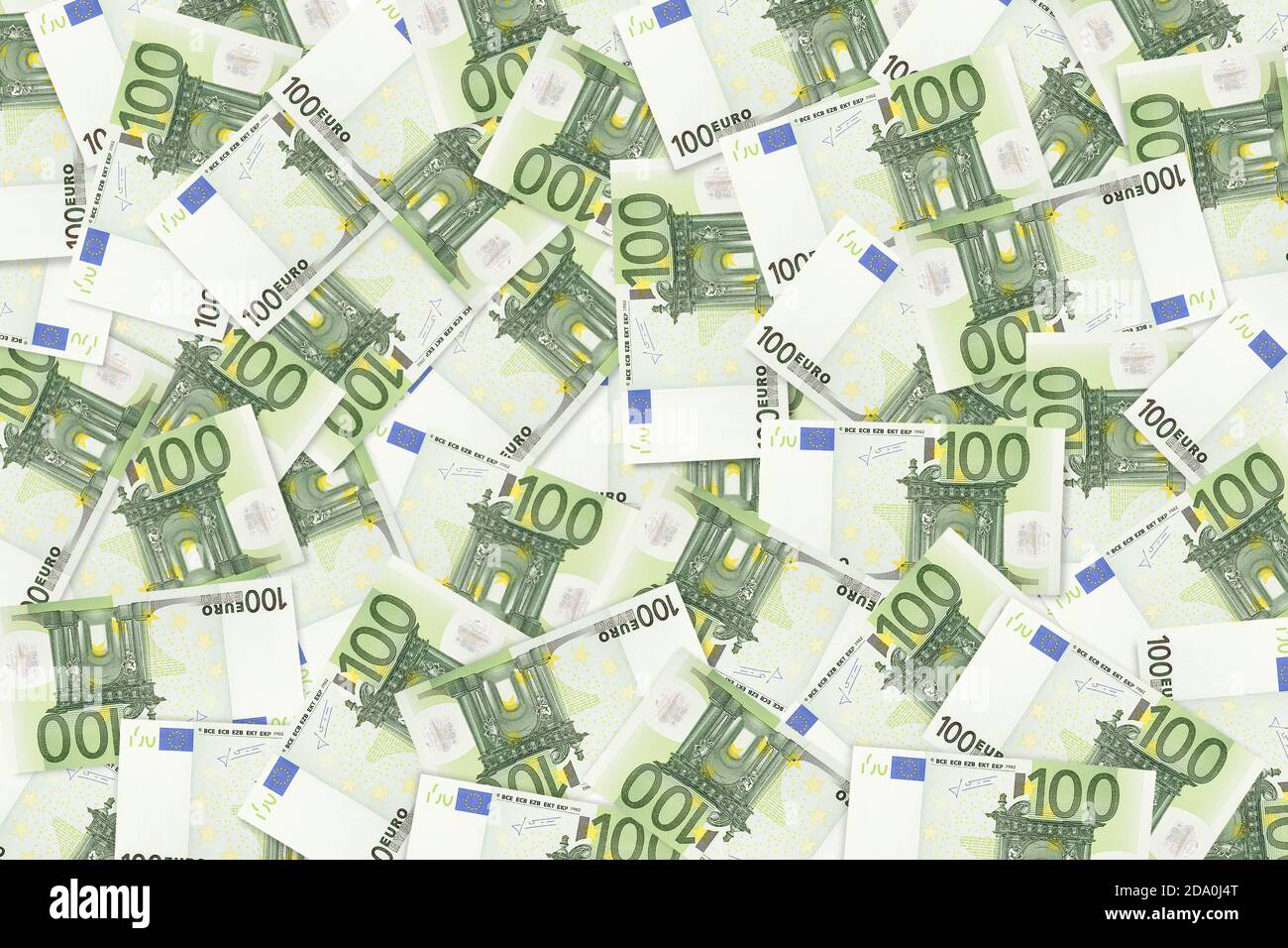 large number of hundred euro banknotes, european currency Stock Photo ...