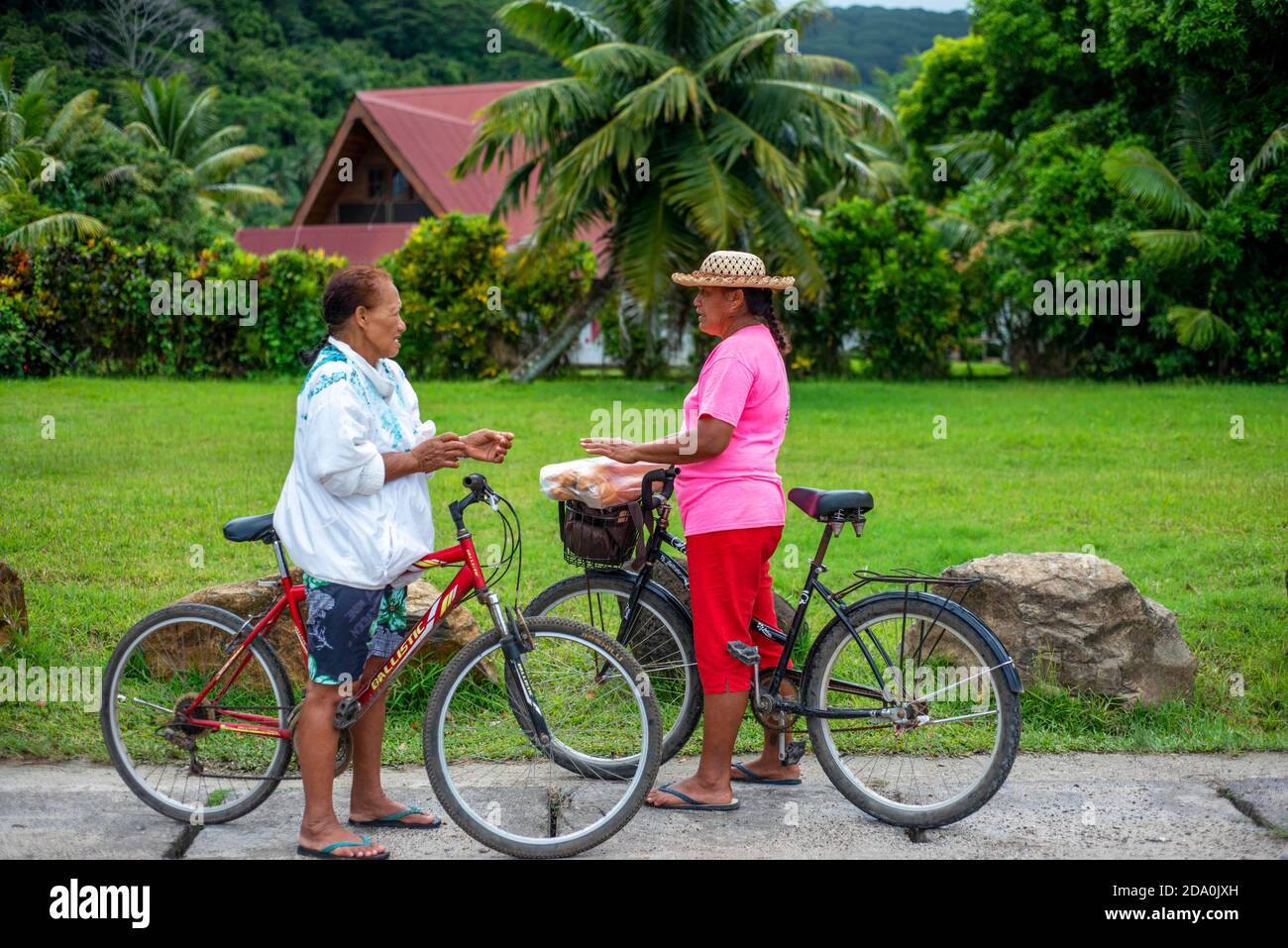 Portrait of a local people in Huahine, Society Islands, French ...