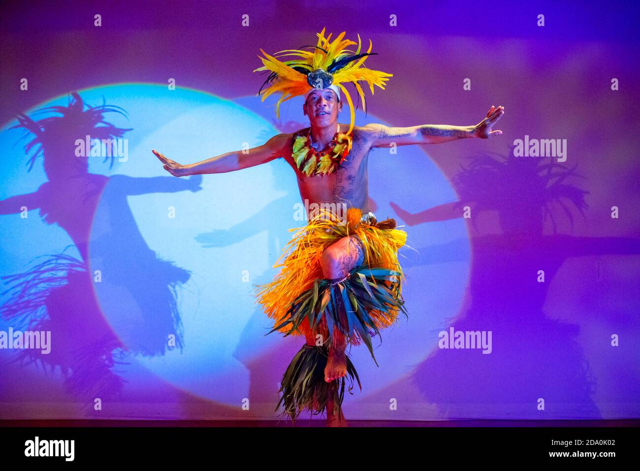 Dancing show of polynesian dances on Paul Gauguin cruise ship. France ...
