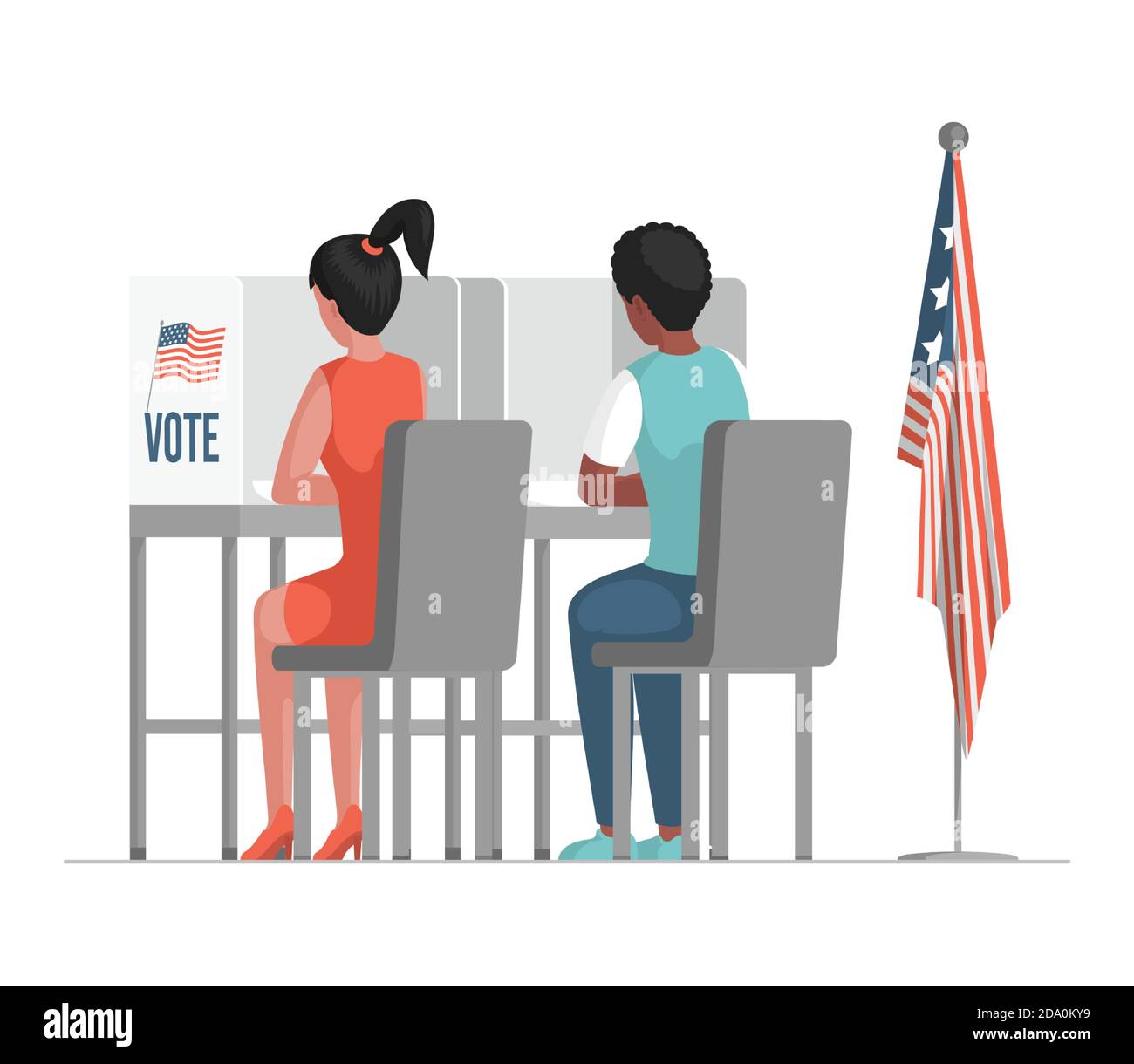 Candidate stands Stock Vector Images - Alamy