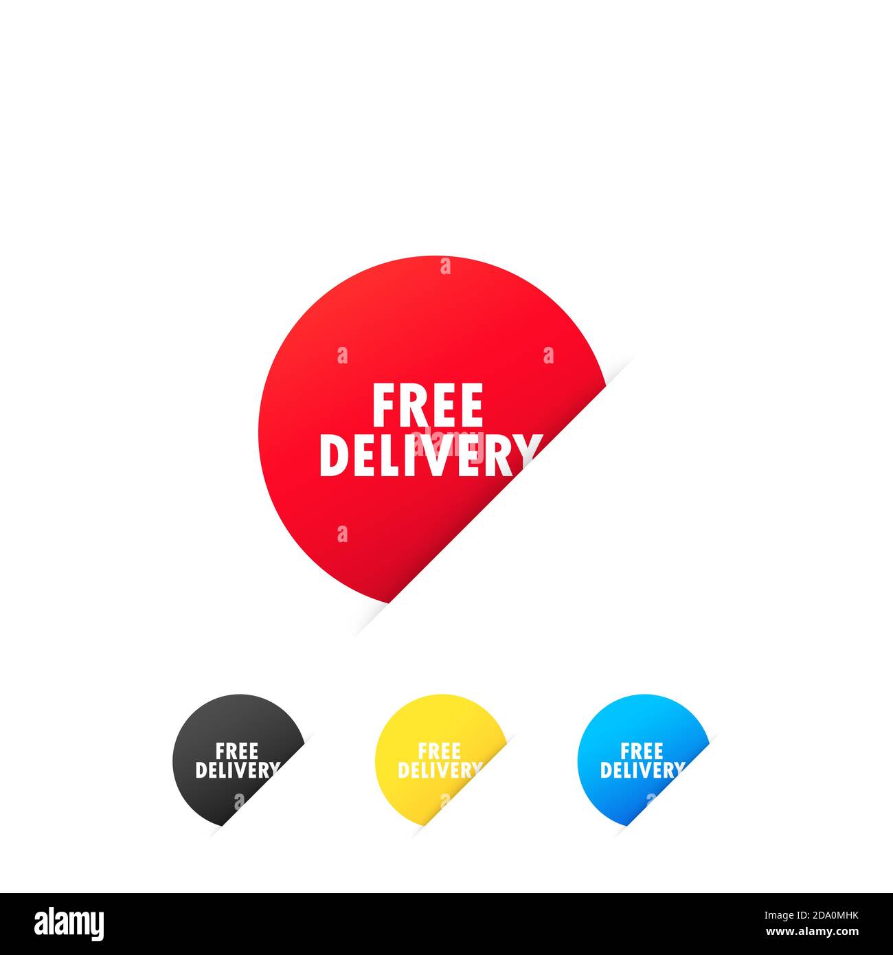Free delivery stickers. Express delivery service. Vector on isolated ...