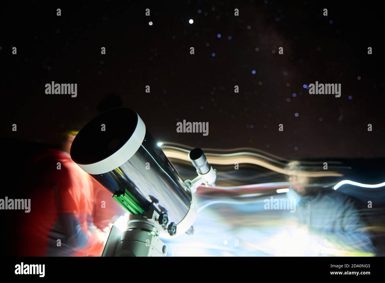 Blurred anonymous scientists using modern optical telescope and ...