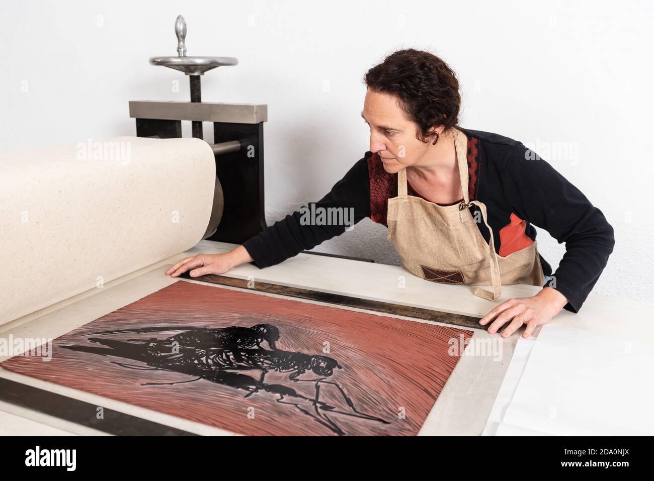 Linocut print hi-res stock photography and images - Alamy