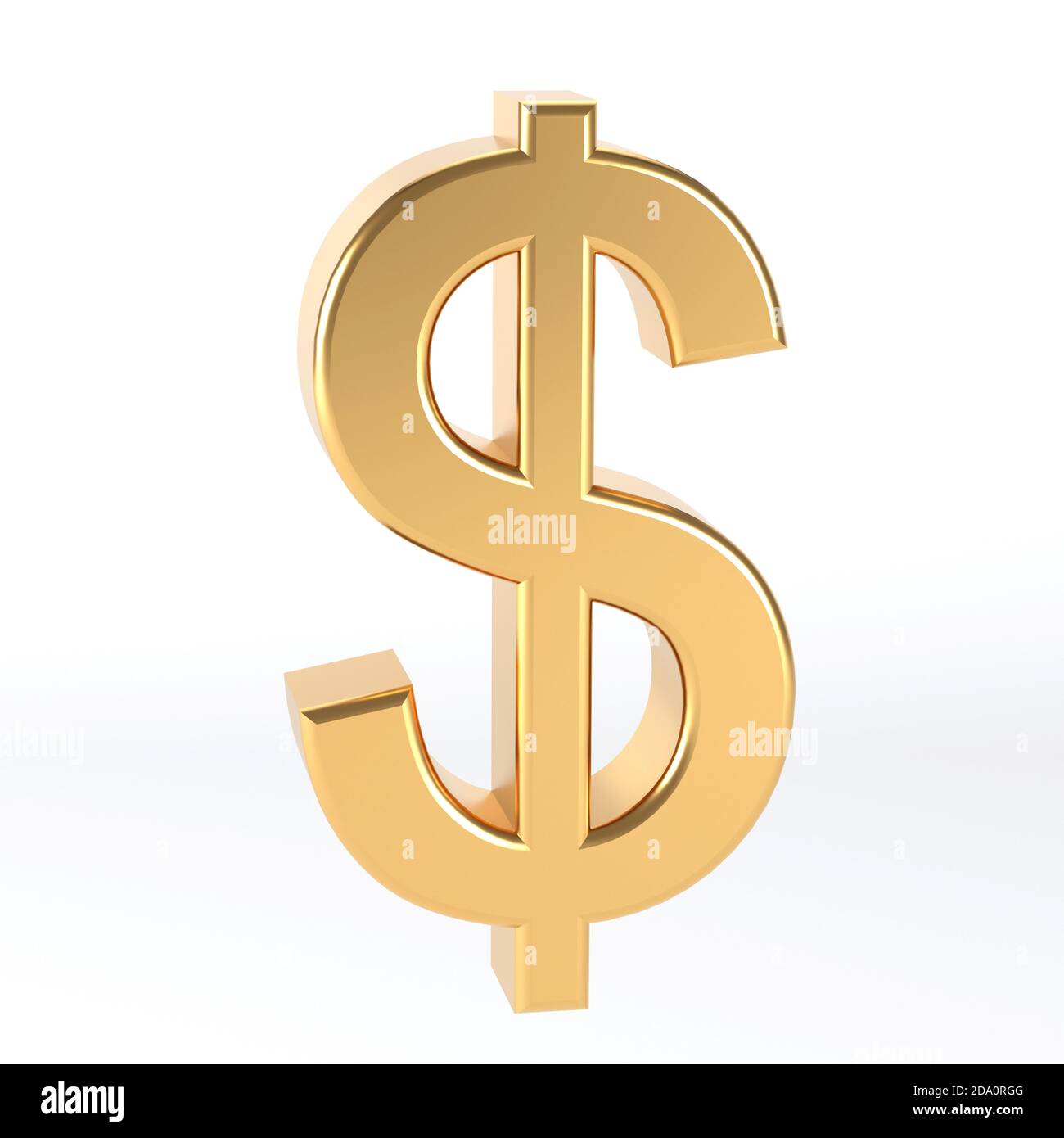 Golden Dollar sign isolated - money financial concept gold - 3d ...
