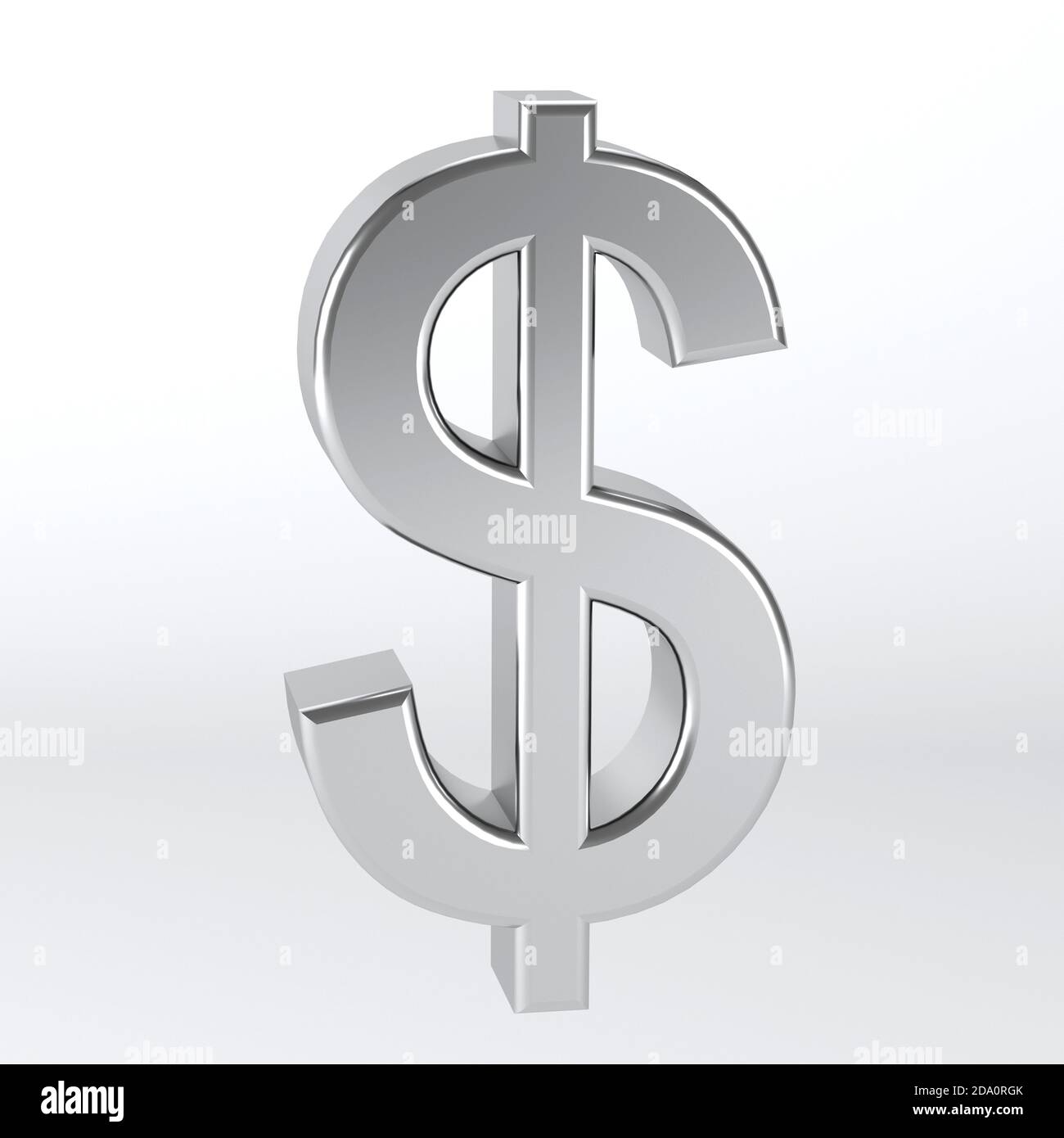Silver Dollar sign isolated - money financial concept gray - 3d ...