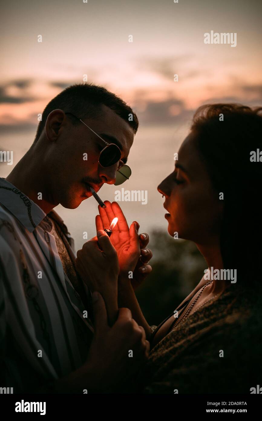 Cigarette together hi-res stock photography and images - Alamy