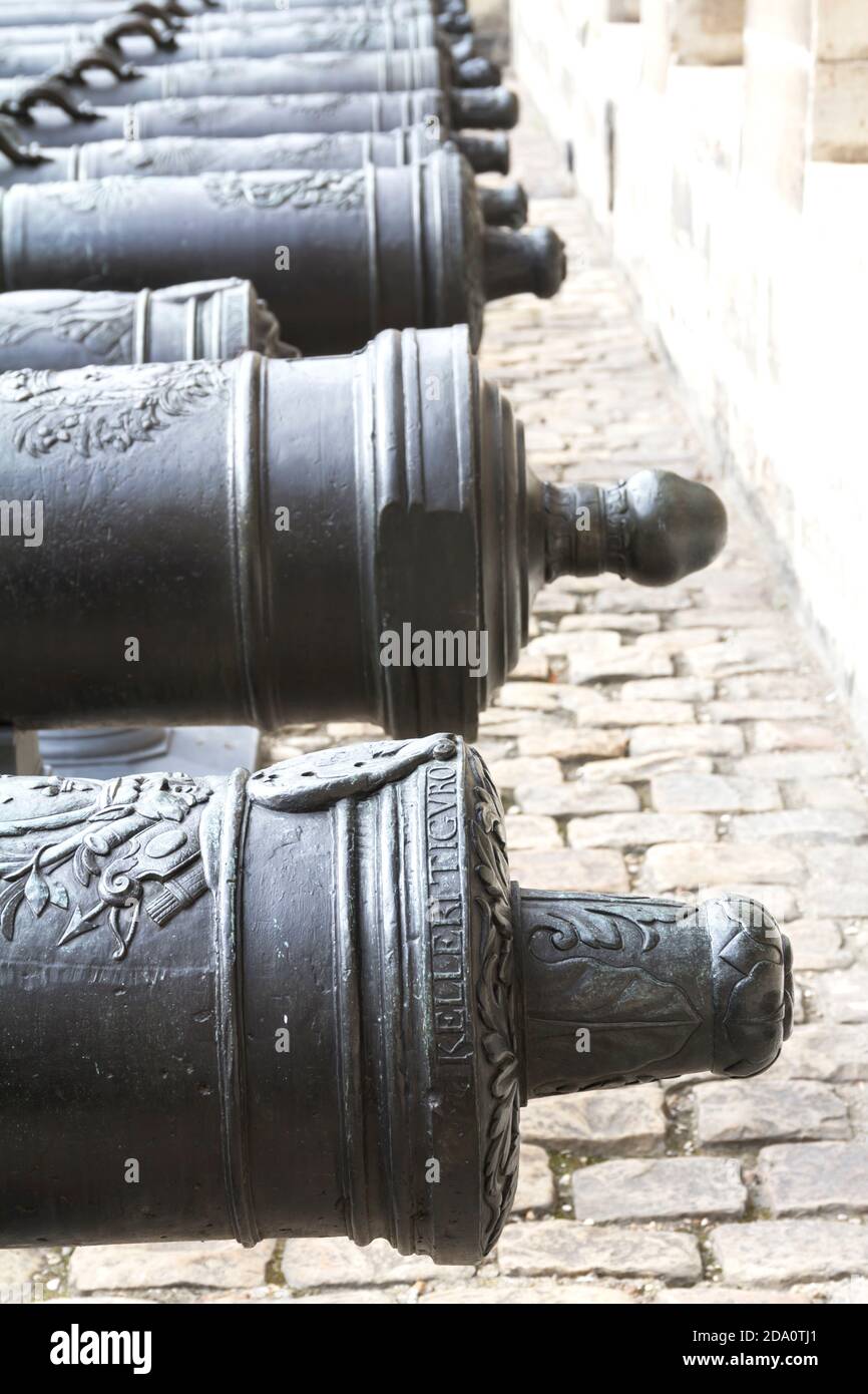 Historic Napoleonic artillery gun of Les Invalides in Paris. Les ...