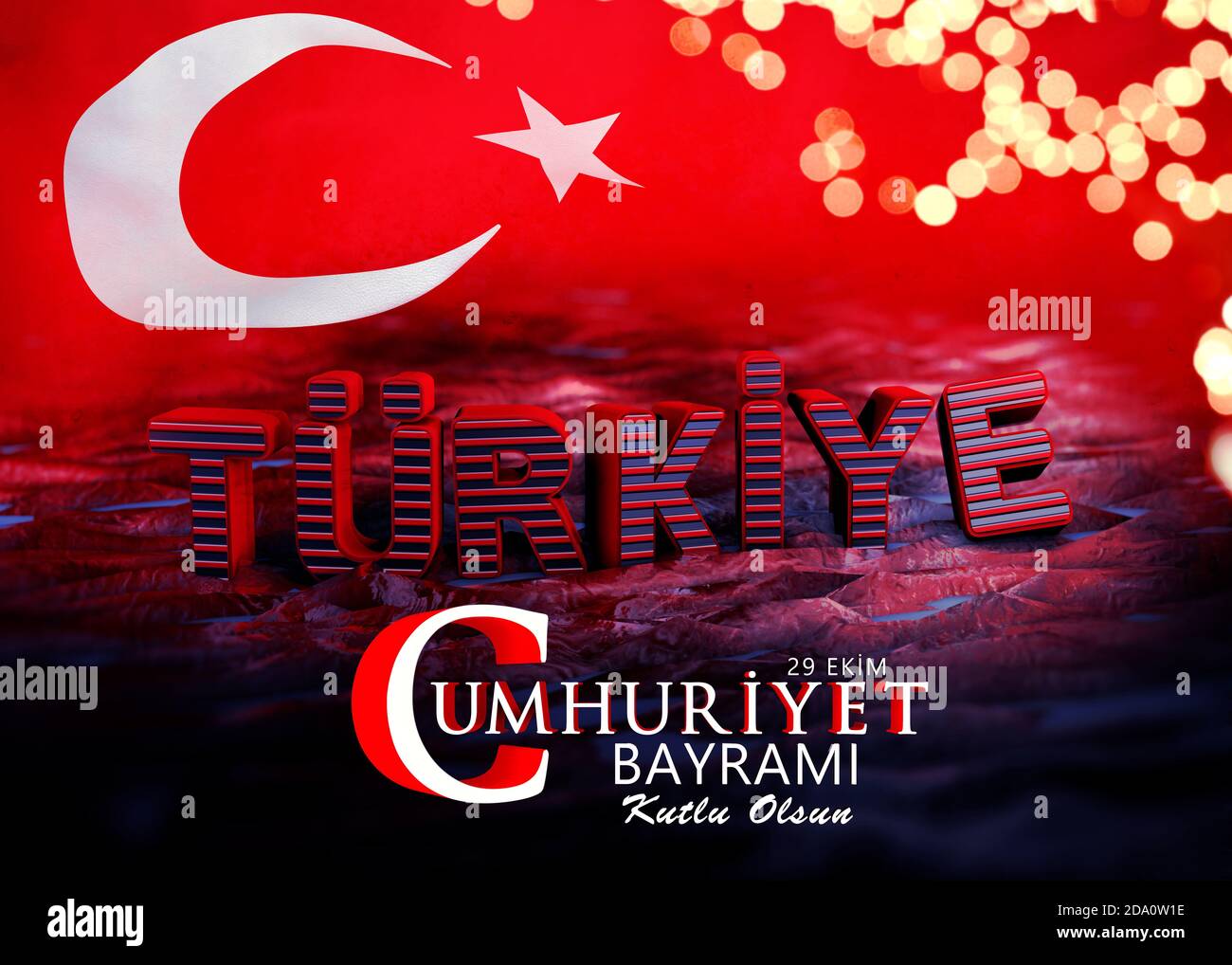 Turkey and Turkish Flag important days Stock Photo - Alamy