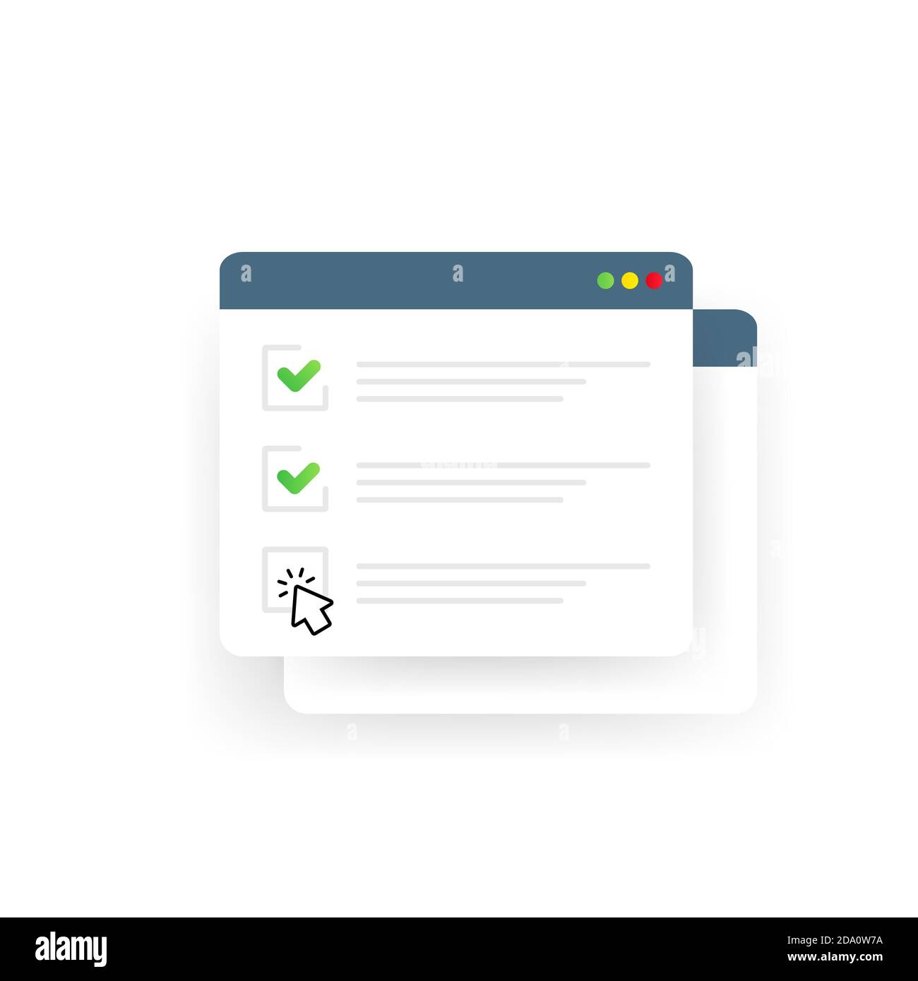 Check List Online Form Report On Website Or Web Internet Survey Exam 