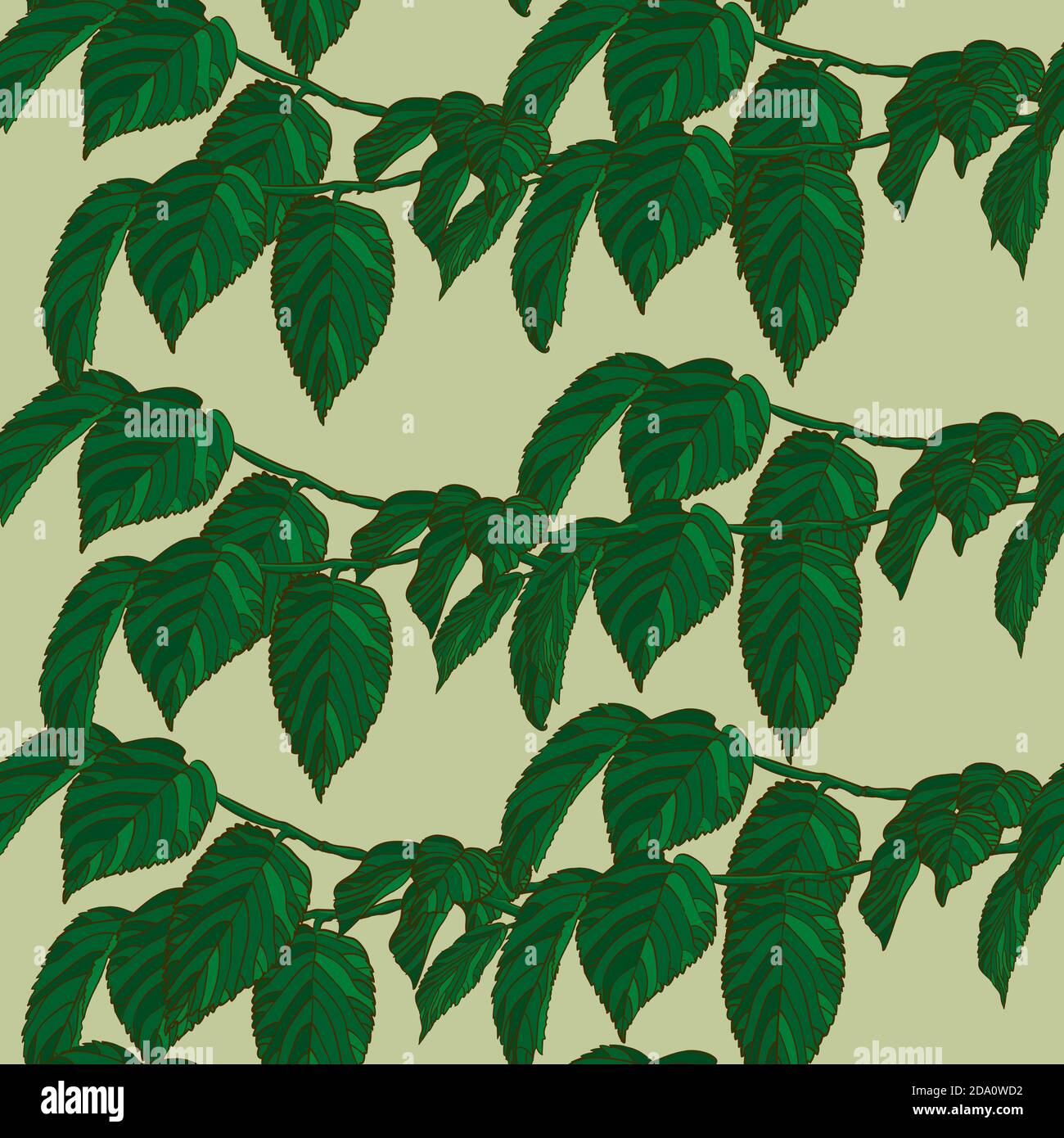 Green leaves seamless pattern Stock Vector Image & Art - Alamy