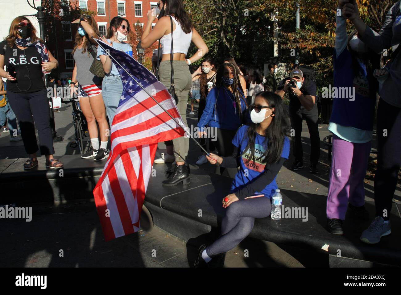 New York, New York, USA. 7th Nov, 2020. Celebrations breakout all over ...
