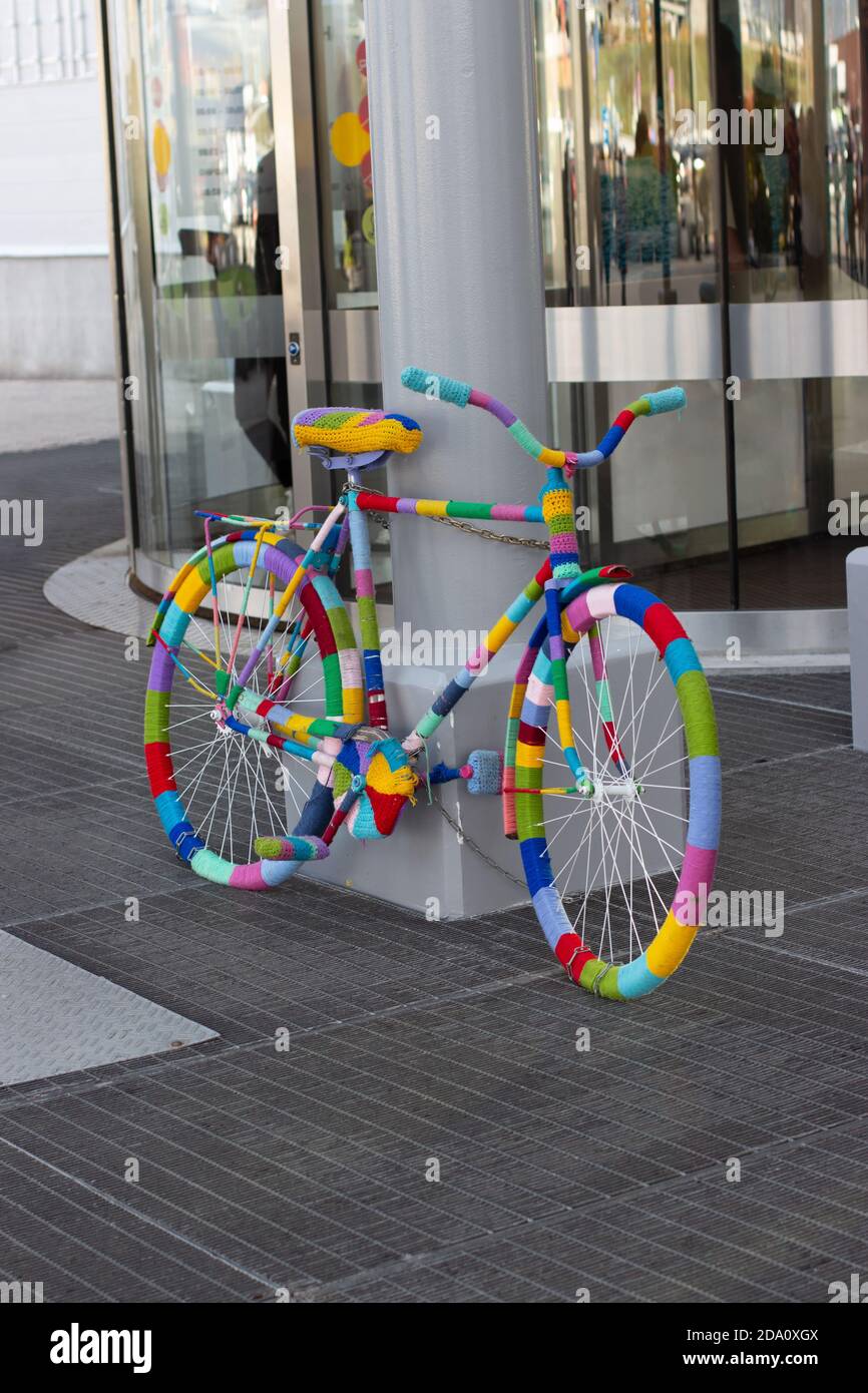 Rainbow Colored Bicycles Rainbow Bicycles Framed Cycling Art Print