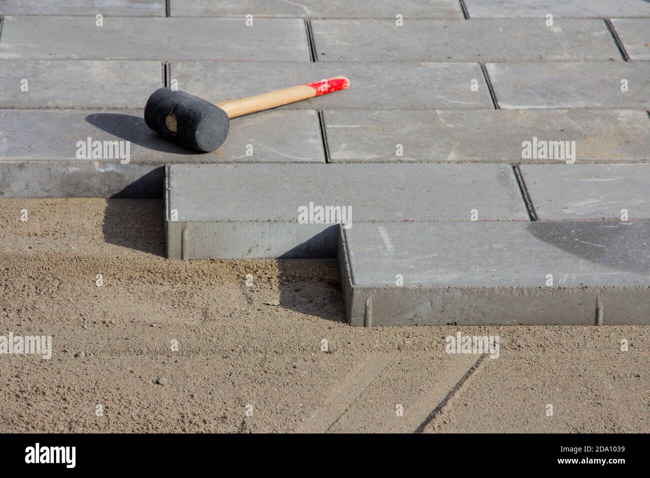 Installing brick walkway hi-res stock photography and images - Alamy
