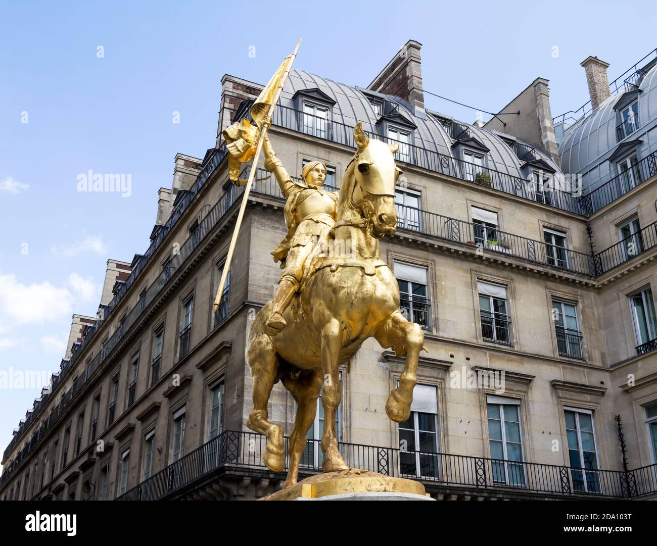 The golden statue of Saint Joan of Arc in Paris, France Stock Photo - Alamy