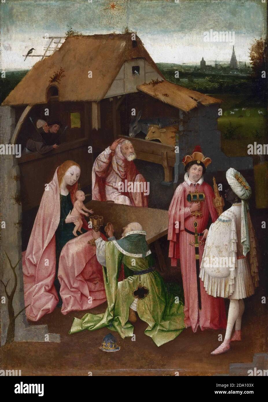 Hieronymus Bosch, Netherlandish (active 's Hertogenbosch), c. 1450-1516 -- The Adoration of the ...